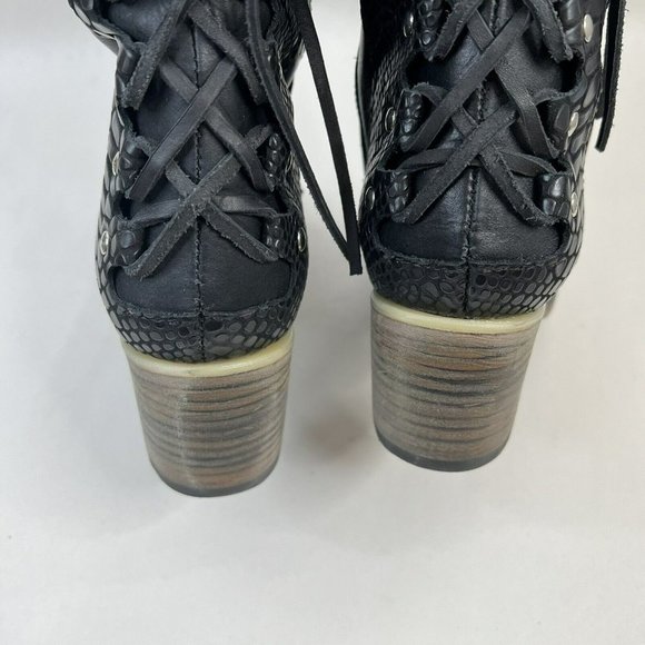 Freebird by Steven | Shoes | Freebird By Steven Knee High Catrina Boots Black Embossed Leather ...